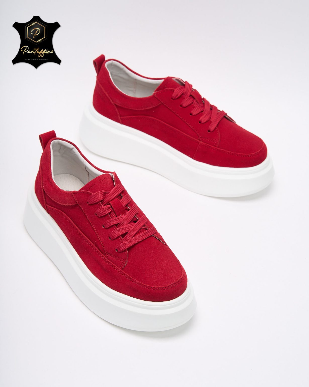 Pantofi Casual Dama Rosii - Pantofi Dama Online|PANTOFFINO