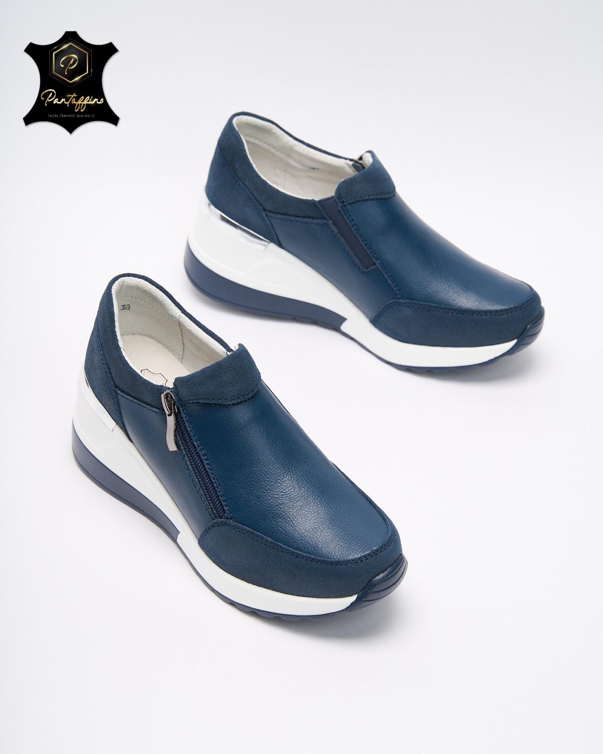 Pantofi Casual Piele Naturala Bleumarin | Pantoffino