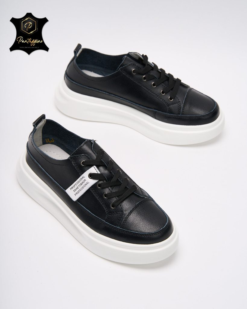 Adidasi Negri Piele Naturala- Adidasi Dama Piele Naturala